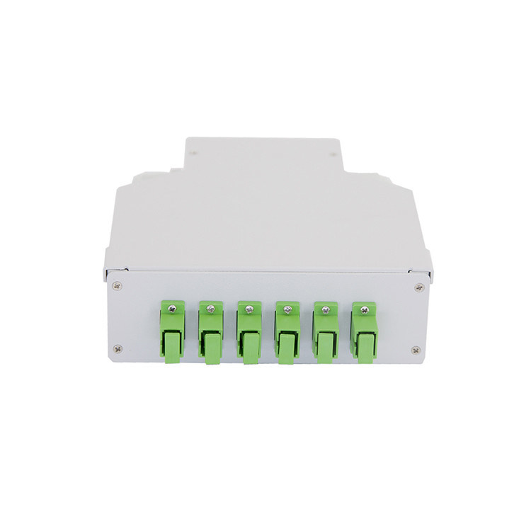 Aluminum SC Duplex Din Rail Terminal Box Ftth 45.3 Mm 6 Core
